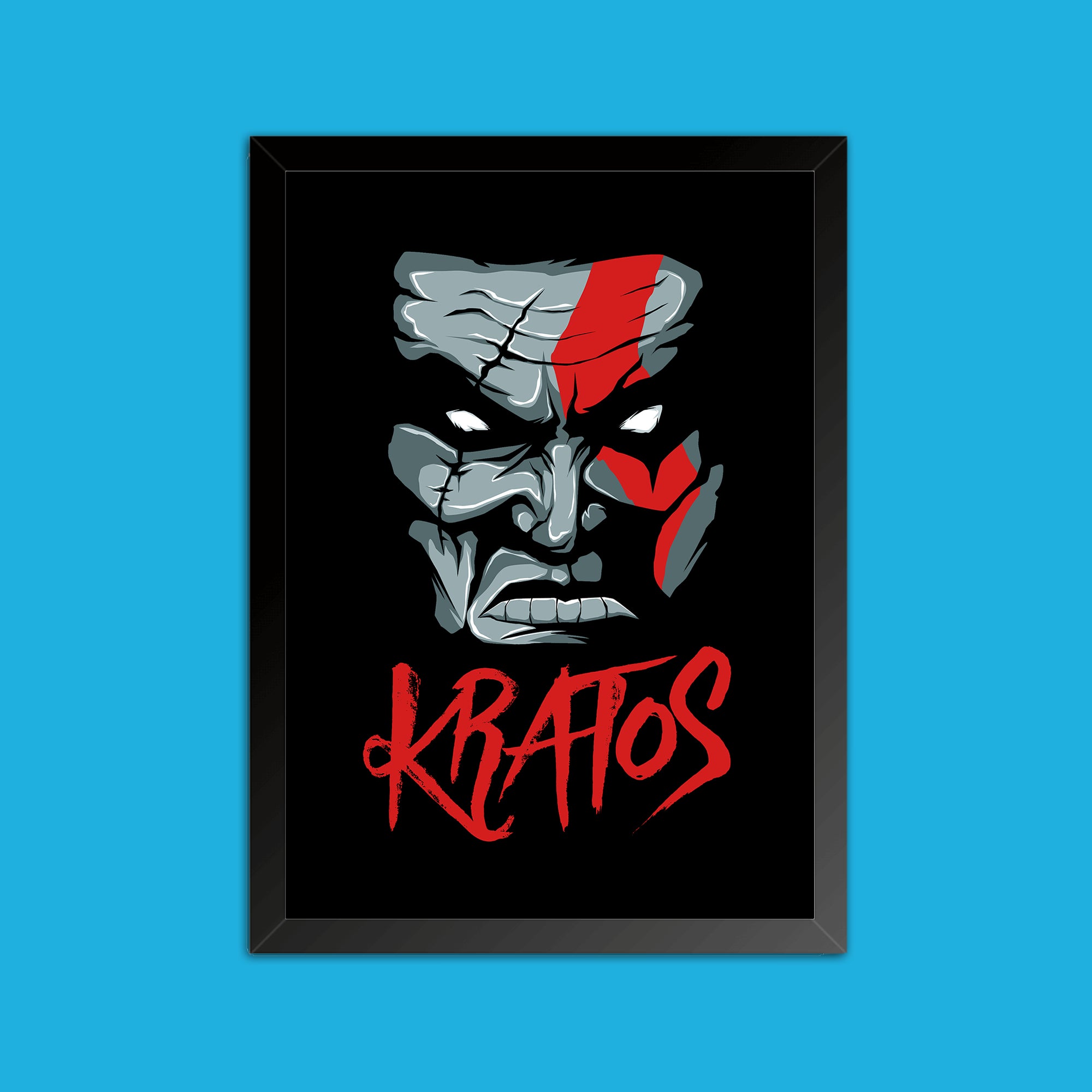 Quadro 'Kratos' - Games Projeto Fan Service