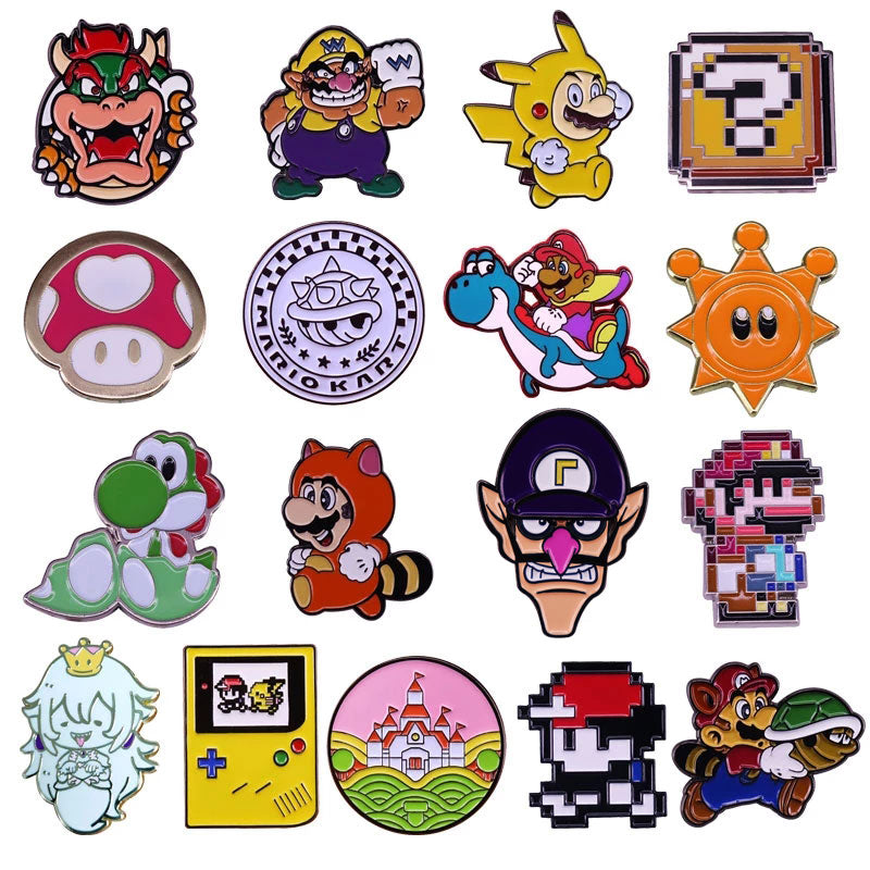 Broches Mario/Personagens - Games Projeto Fan Service